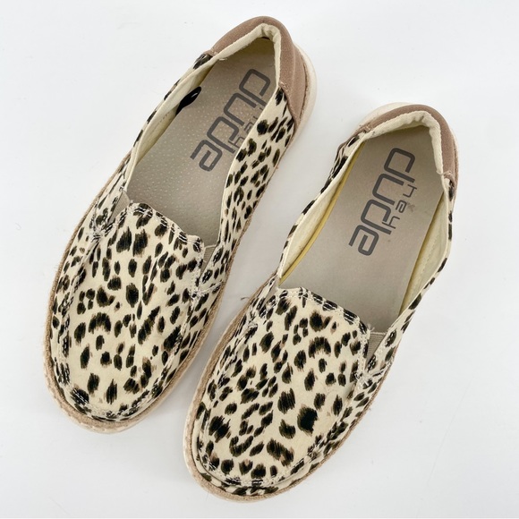Hey Dude | Shoes | Hey Dude Womens Lena Leopard Print Slipon Espadrille ...